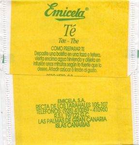 Tea Bag: Té Tee-The (Emicela, SpainCol:TB-ES-1742