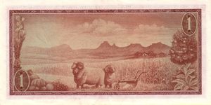 Banknote: 1 Rand (South Africa) (1966-1976 ND Issue) Wor:P-110b