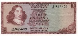 Banknote: 1 Rand (South Africa) (1973-1976 ND Issue) Wor:P-116b
