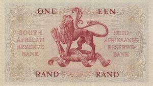 Banknote: 1 Rand (South Africa(1961-1965 ND Issue) Wor:P-103b