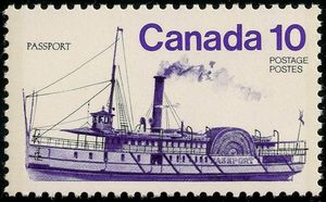 Stamp: "Passport" (paddle-steamer) (Canada(Canadian Ships (2nd series ...