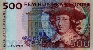 Banknote: 500 Kronor (Sweden(1985-2000 Regular Issue) Wor:P-59b.5