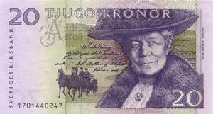 Banknote: 20 Kronor (Sweden(1997-2014 Issue) Wor:P-63a.4