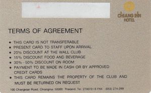 Functional Card: Chiang Inn Hotel Member Card (Hotels, Thailand(Chiang ...