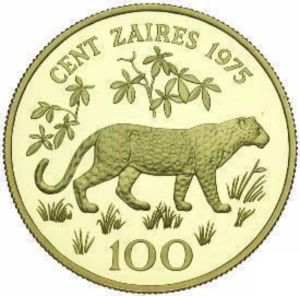 Coin: 100 Zaires (Conservation - Leopard) (Zaire(1975 - Conservation ...