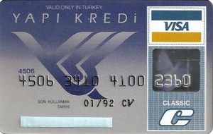 Bank Card: YAPI KREDİ Classic (Yapi Kredi Bankasi, Türkiye (Turkey)Col ...
