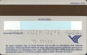 Bank Card: YAPI KREDİ Classic (Yapi Kredi Bankasi, Türkiye (Turkey)Col ...
