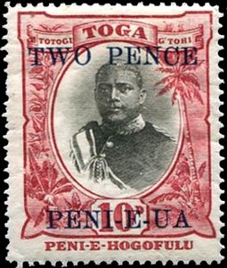 Stamp: King George Tupou II (1874-1918) (Tonga(Definitives 1923-1924 ...