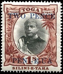 Stamp: King George Tupou II (1874-1918) (Tonga(Definitives 1923-1924 ...