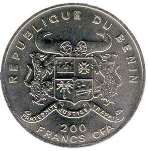 Coin: 200 CFA Francs (XXVII Summer Olympics 2000 Sydney) (Benin(1992 ...