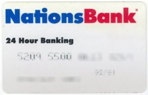 Bank Card: 24 Hour Banking (NationsBank, United States of AmericaCol:US ...