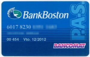 Bank Card: Bankomat (BankBoston, UruguayCol:UY-GM-0007