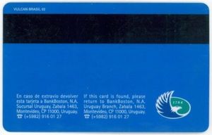 Bank Card: Bankomat (BankBoston, UruguayCol:UY-GM-0007