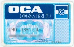 Tarjeta de Banco: OCA Card (Oca, UruguayCol:UY-GM-0006