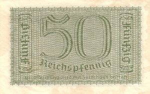 Banknote: 50 Reichspfennig (Germany(German Occupied Territories -WWII ...