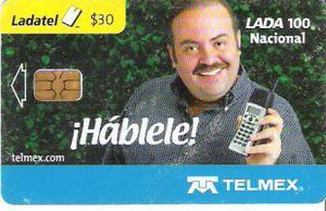 Phonecard: Hablele Lada 100 Nacional - Reverso Azul (Telmex - Ladatel ...