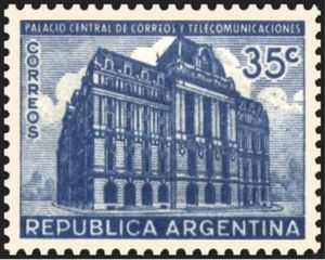 Stamp: Post Office Building, Buenos Aires (Argentina(Main Post Office ...