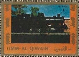 Stamp: Steam Locomotive (Model train) (Umm al-Qiwain(Locomotives, large ...