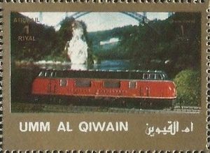 Postzegel: Diesel Locomotive (DB; V 200) (Umm al-Qaiwain(Locomotives ...