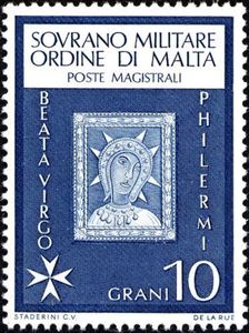 Stamp: Icon of Our Lady of Philermos (Malta, Sovereign Military Order ...