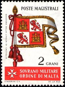 Stamp: Flag of the Langue of Castile (Malta, Sovereign Military Order ...