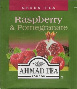 Tea Bag: Raspberry & Pomegranate, fs ®, bs barcode in the middle (Ahmad ...