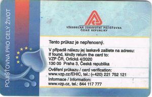 Tarjeta Funcional: European Health Insurance Card - VZP (Insurance ...