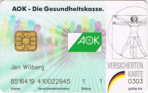 Functional Card: AOK - Die Gesundheitskasse (Insurance, Germany ...
