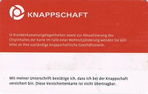 Functional Card: Knappschaft (Insurance, Germany, Federal Republic ...