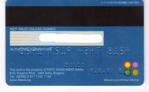 Bank Card: FiBank Visa Birds - 11/10/006 (First Investment Bank ...