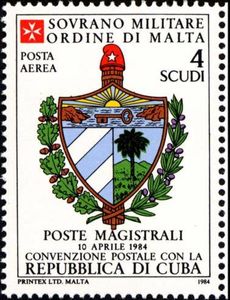 Stamp: Coat of arms of Cuba (Malta, Sovereign Military Order of(Postal ...