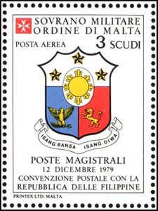 Stamp: Coat of arms of the Philippines (Malta, Sovereign Military Order ...