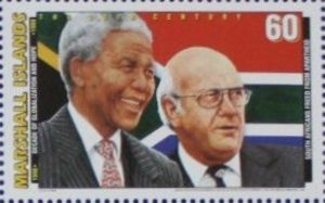 Stamp: South Africans Freed from Apartheid (Marshall Islands(The 20th ...