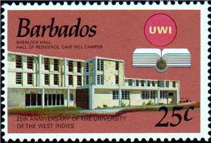 Stamp: Sherlock Hall (Barbados) (West Indies University) Mi:BB 358,Sn ...