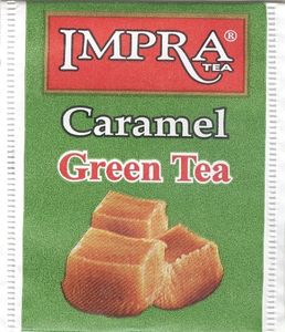 Tea Bag: Caramel Green Tea, EN/DC-055, white stripe + logo on flap ...