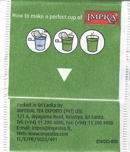 Tea Bag: Caramel Green Tea, EN/DC-055, white stripe + logo on flap ...