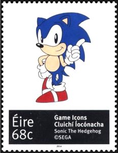 Stamp: Sonic The Hedgehog (Ireland(Computer Games Icons) Mi:IE 2115,Sn ...