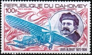 Stamp: Louis Bleriot and his Plane (Dahomey(Birth centenary of Louis ...
