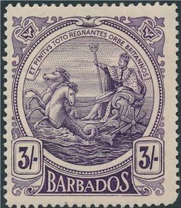 Stamp: Seal of the Colony - Large Format (Barbados) (Seal of the Colony ...