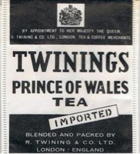 Tea Bag: Prince of Wales Tea, imported (Twinings, United States of ...
