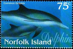 Stamp: Common Dolphin (Delphinus delphis) (Norfolk Island(Norfolk ...