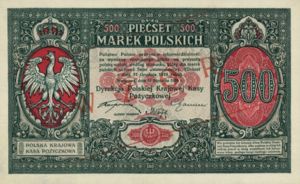 Banknote: 500 Marek (Poland(1918-1924 Second Republic - Polish marka ...
