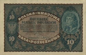 Banknote: 10 Marek (Poland(1918-1924 Second Republic - Polish marka ...