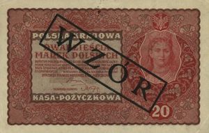 Banknote: 20 Marek (Poland(1918-1924 Second Republic - Polish marka ...