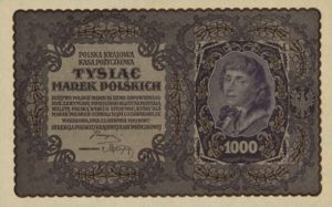 Banknote: 1,000 Marek (Poland(1918-1924 Second Republic - Polish marka ...