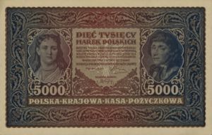 Banknote: 5,000 Marek (Poland(1918-1924 Second Republic - Polish marka ...