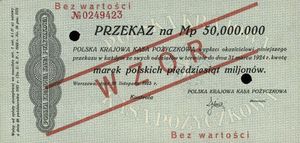 Banknote: 50,000,000 Marek (Poland) (1918-1924 Second Republic - Polish ...