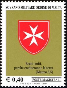 Stamp: Coat of arms of the SMOM (Malta, Sovereign Military Order of ...