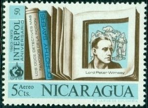 Selo: Lord Peter Wimsey (Nicarágua(Interpol, 50th Anniv.: Crime Novels ...