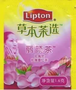 Tea Bag: Hibiscus, Apricot, fs Lipton logo, glossy (Lipton, China ...